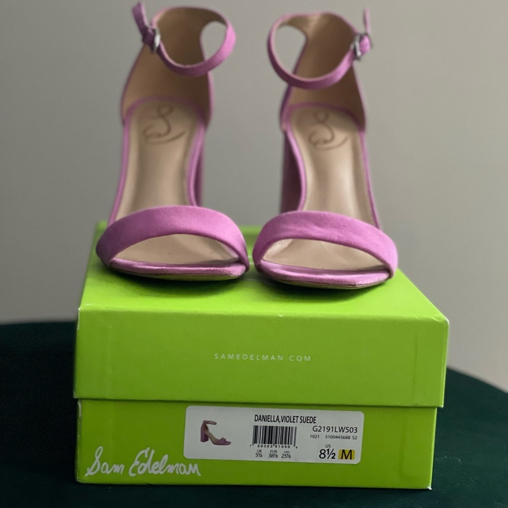 Sam Edelman Daniella Block Heel In Ultra Violet Size … - Gem